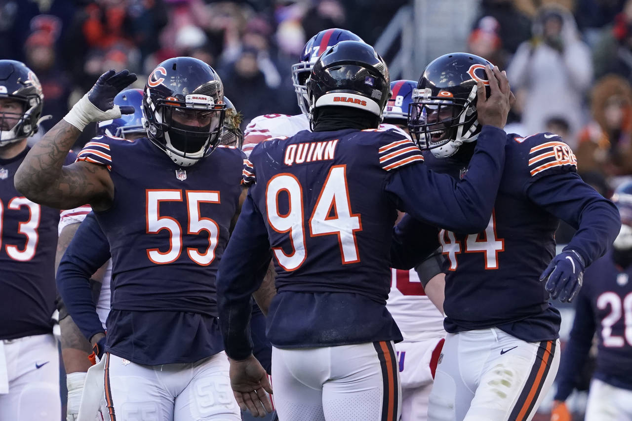 Quinn sets Bears season sacks record in 29-3 rout of Giants - Seattle ...