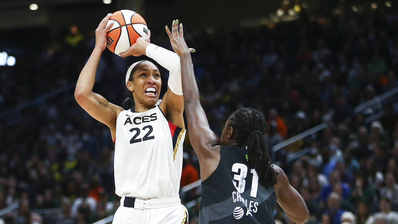 Las Vegas Aces stun Seattle Storm to force OT, win 110-98 in Game 3 ...