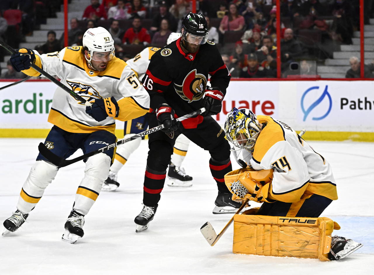 Saros makes 38 saves vs Senators, Predators win 4th straight