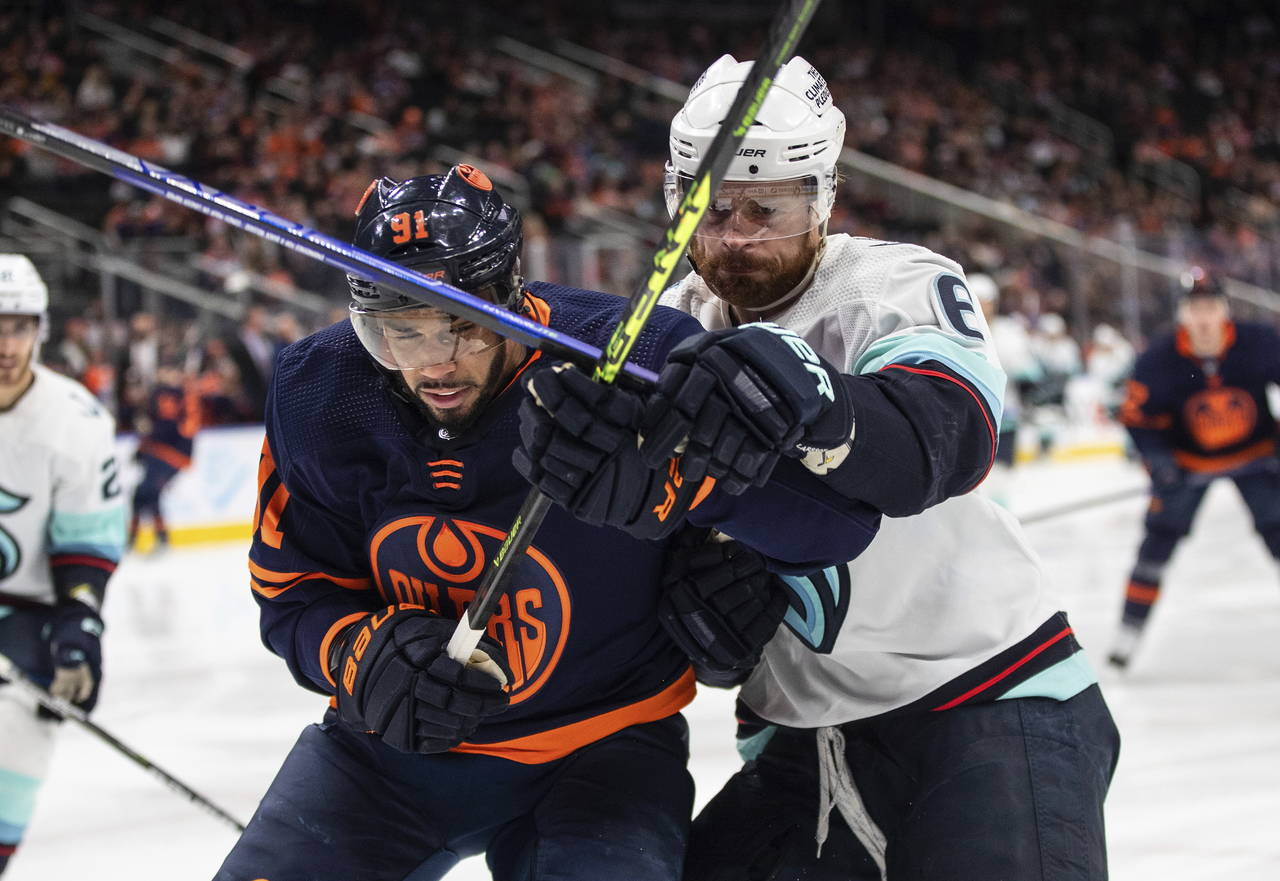 Kraken fall 5-2 to Oilers, drop 2nd straight after win streak - Seattle ...