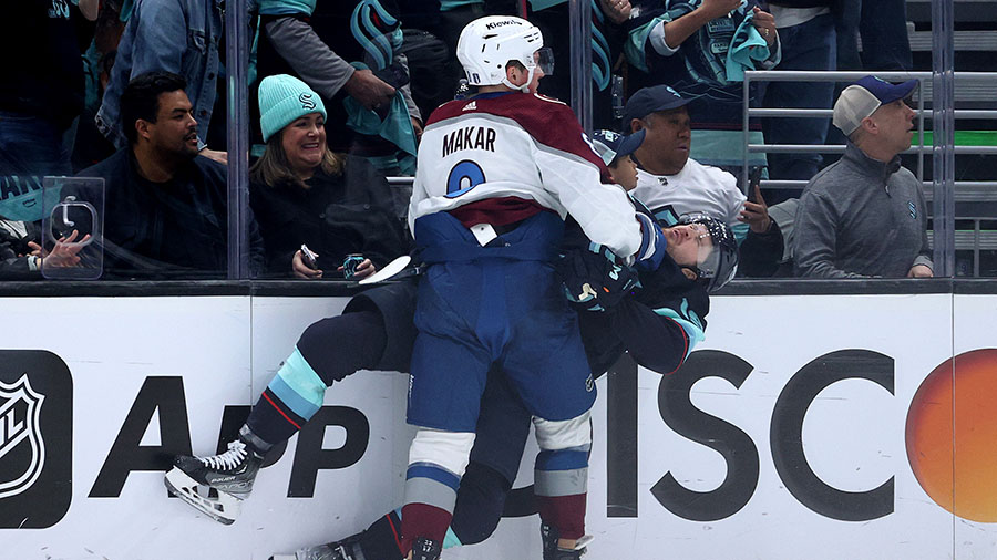 Avs' Cale Makar becomes Seattle Kraken playoff villain with nasty hit